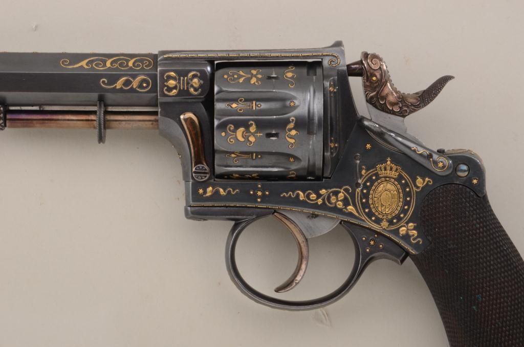High art decorated Royal European revolver on Gasser design, 11 mm cal ...