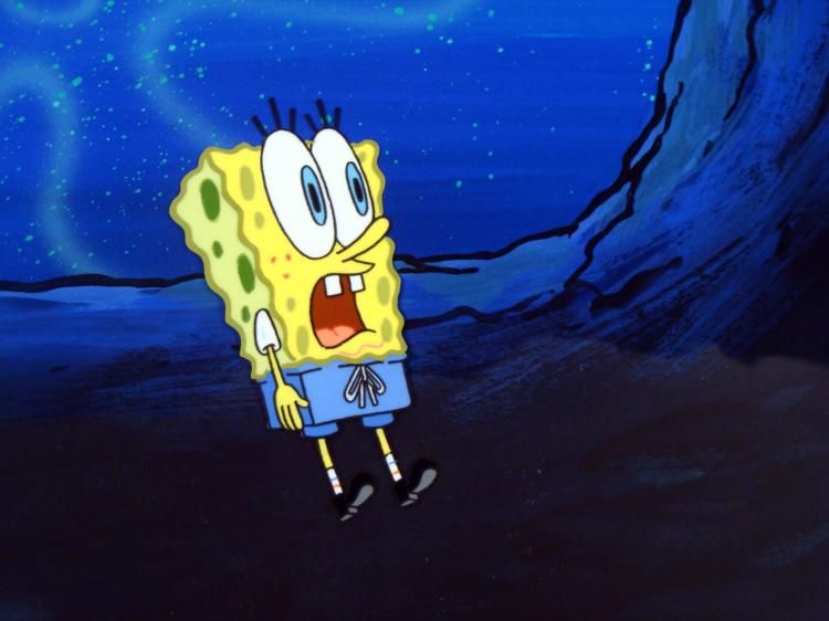 SpongeBob Original Production Cel, Background Yikes!