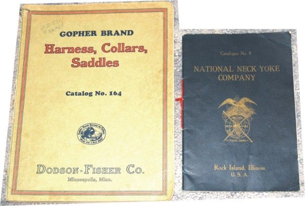 2 catalogs. 1929 Gopher Brand harness, collars, saddles; National Neck ...