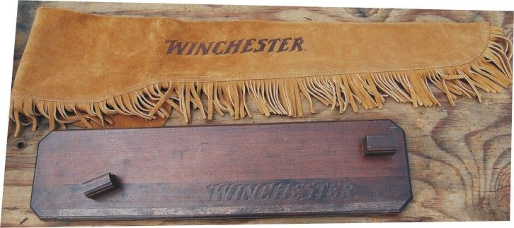 Winchester gun scabbard and Winchester gun rack