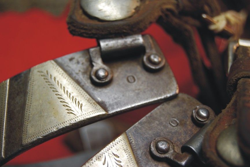 silver overlaid Kelly spurs with the very rare O mark