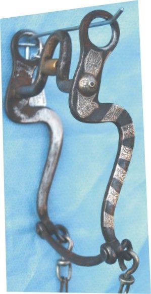 Buermann silver inlaid s shank bit