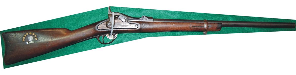 Springfield 1876 rifle from the Comanche Reservation in Okla, with ...