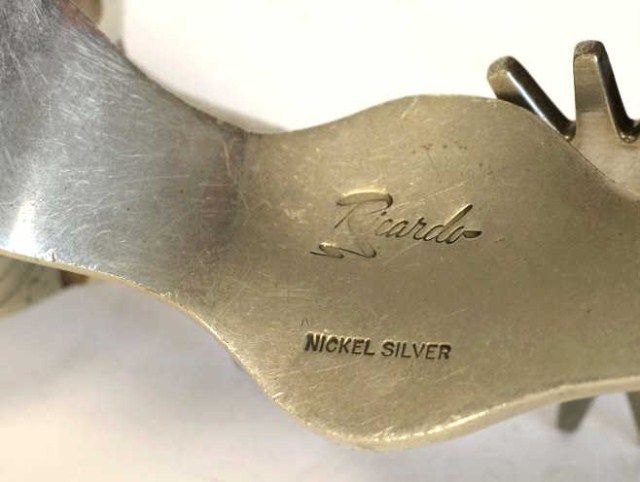 Matching Ricardo spurs and bit. Spurs inside marked, engraved and ...