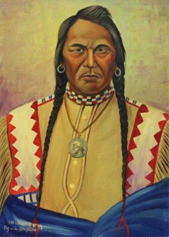 Original painting "Ute Chief Ouray" by Louis Shipshee 1896-1975 born in ...