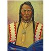Original painting "Ute Chief Ouray" by Louis Shipshee 1896-1975 born in ...