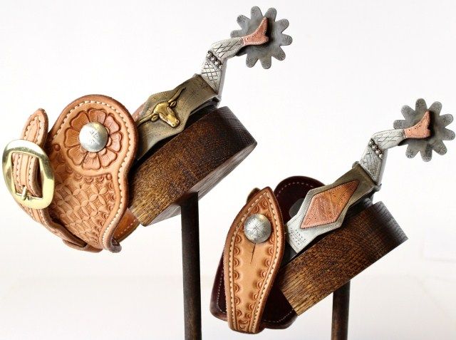 Fund raiser lady leg spurs for Day's of 76 Museum finely crafted and ...