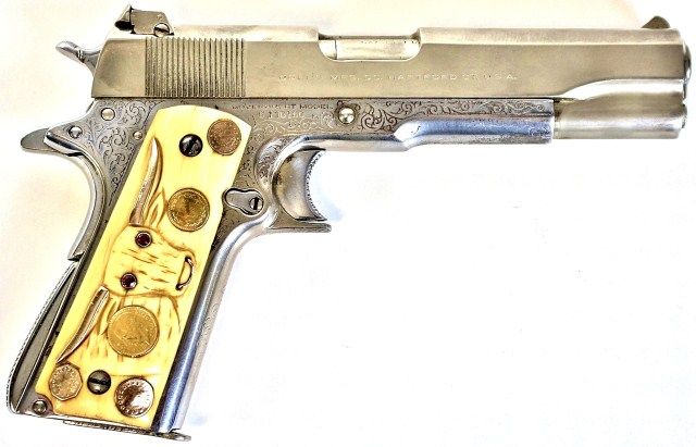 Factory Engraved Colt 1911 .45 cal. SN C176166 National Match semi ...