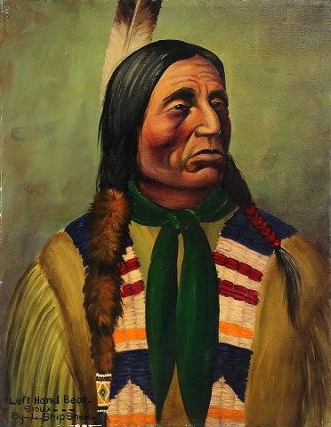 Original painting "Left Hand Bear Sioux" by Louis Shipshee 1896-1975 ...
