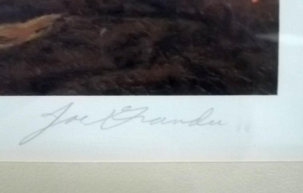 Joe Grandee Signed Lithograph "Pursuit And Attack"