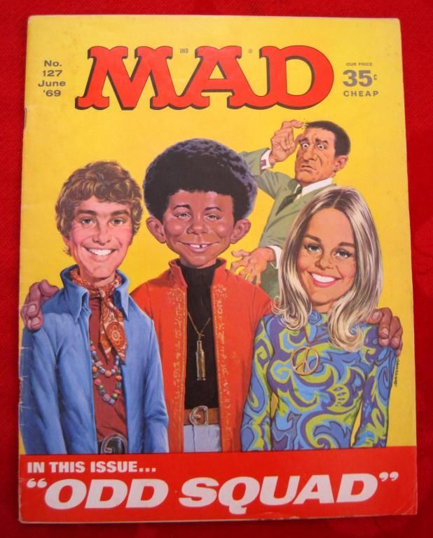 1969 Mad Magazine #127 with Mod Squad on Cover