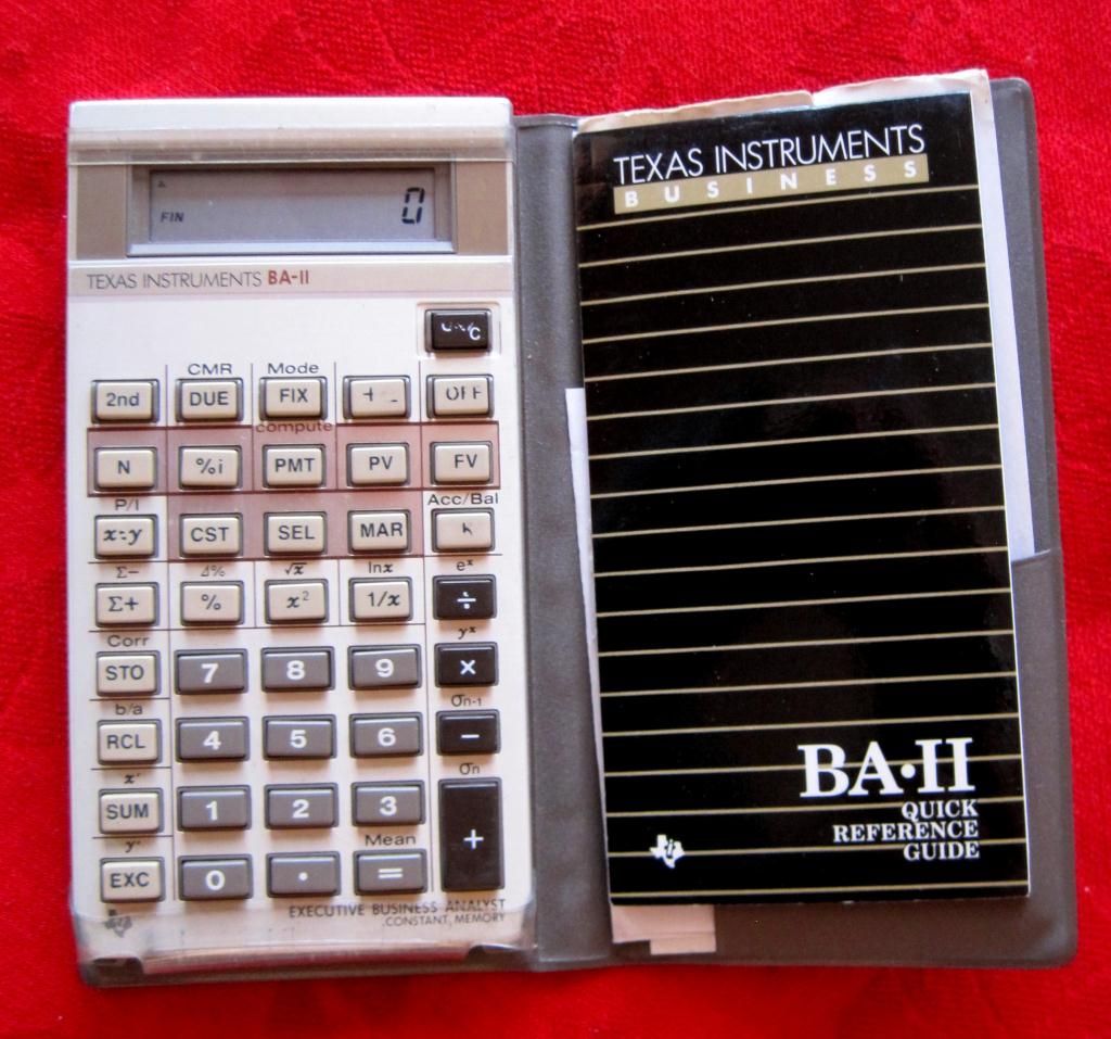 80's Texas Instruments BA-II Executive Calculator