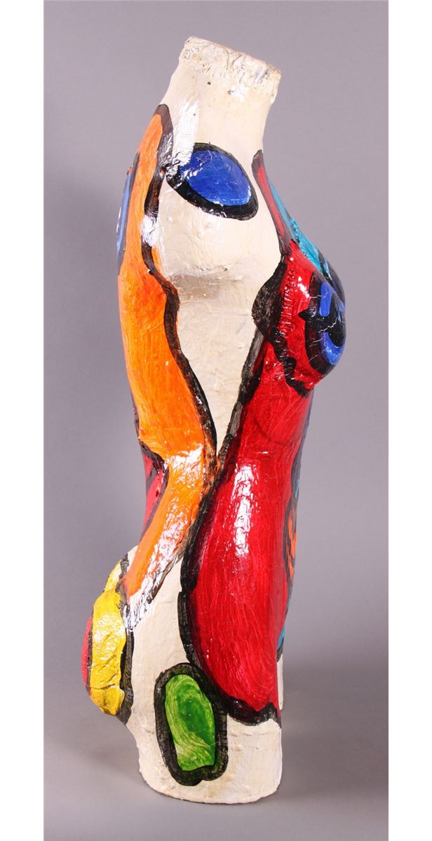 Peter Robert Keil (1942) Painted Torso sculpture. etc.