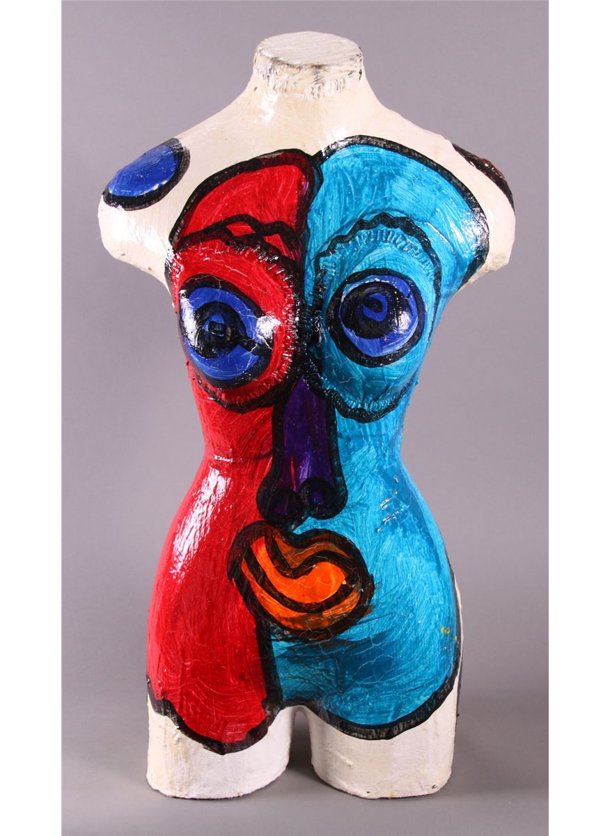 Peter Robert Keil (1942) Painted Torso sculpture. etc.