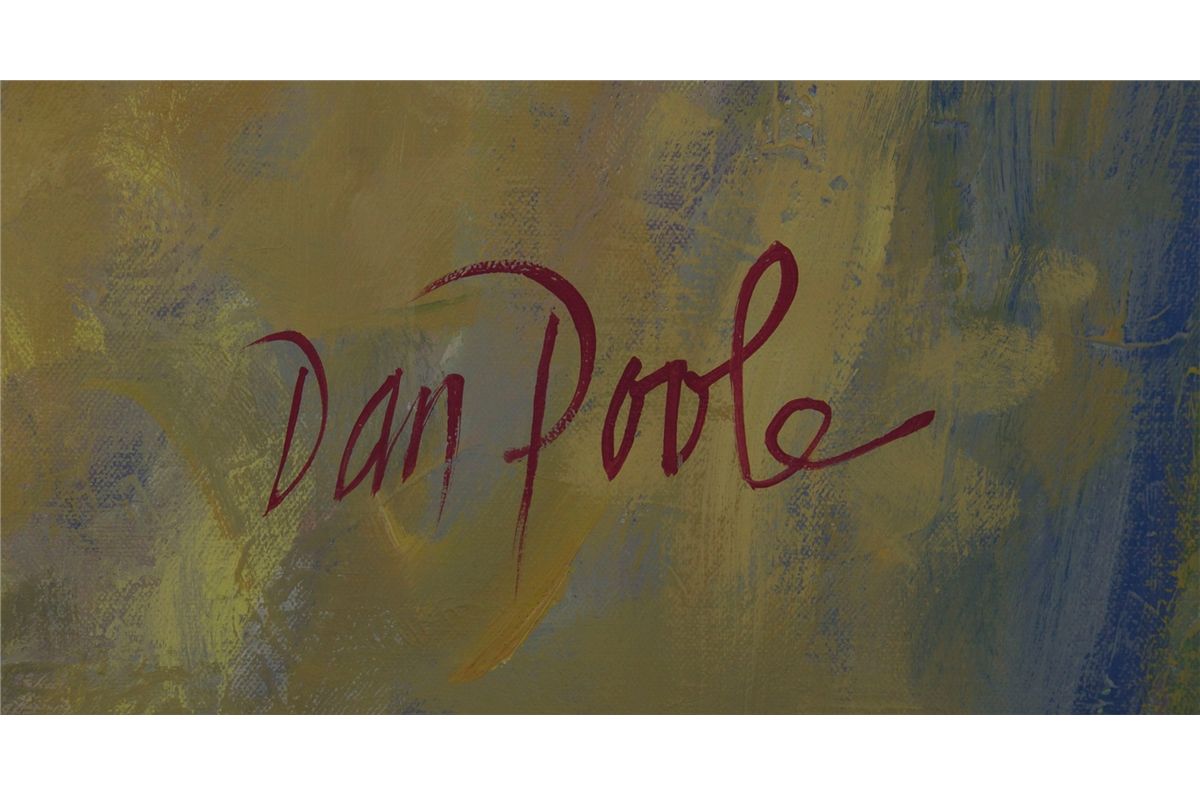 Dan Poole (American, 20th Century) "Flowers on White Counter"