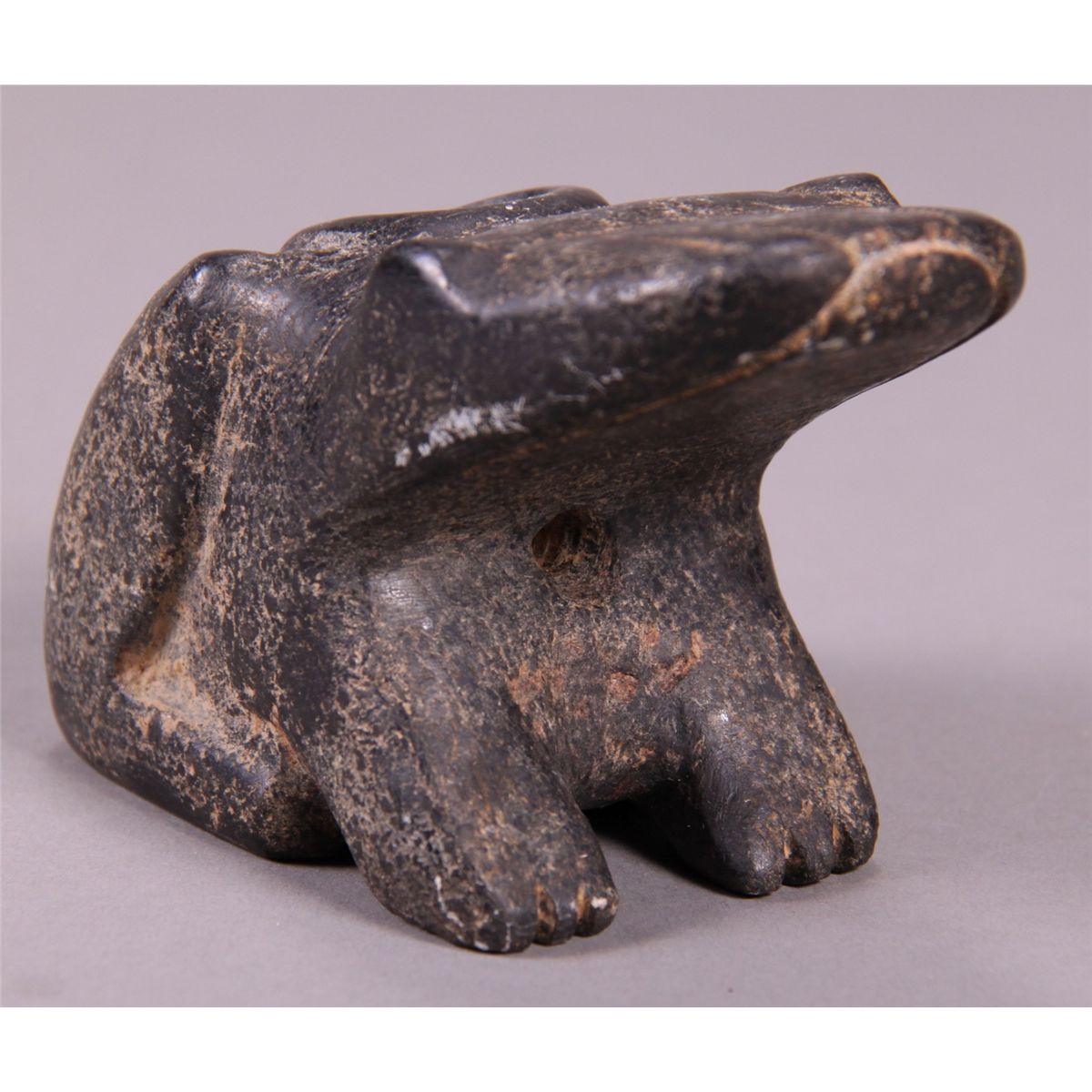 Frog Effigy pipe Native American Indian made 4 _Ó etc.