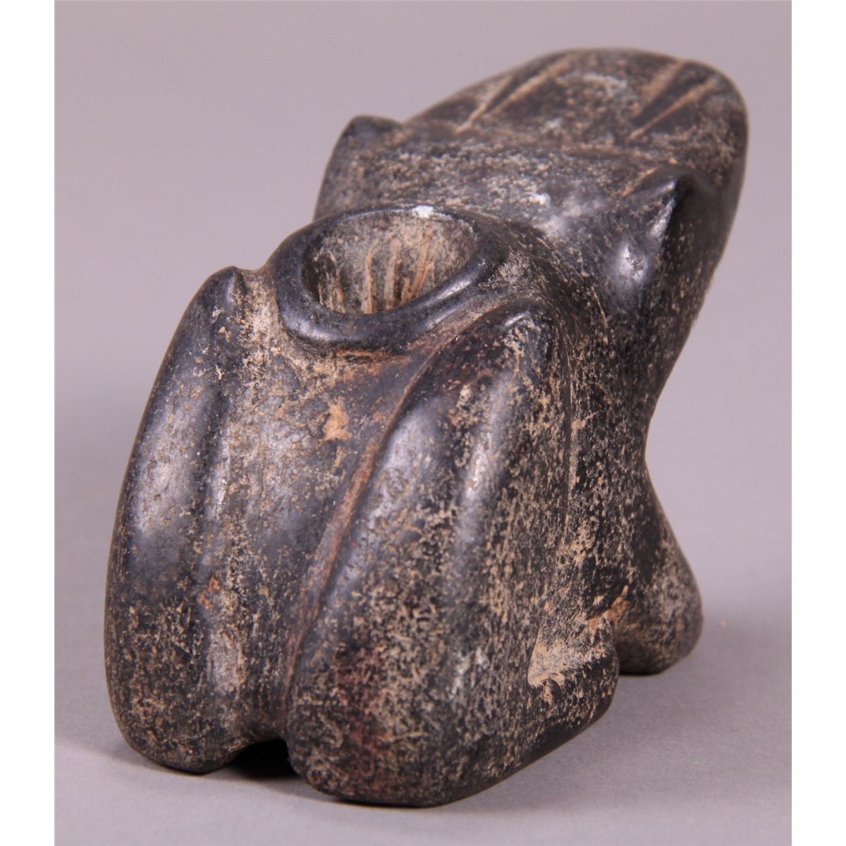 Frog Effigy pipe Native American Indian made 4 _Ó etc.