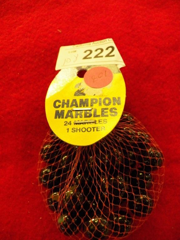 Vintage Bag of Champion Marbles 1- Shooter 24- mar