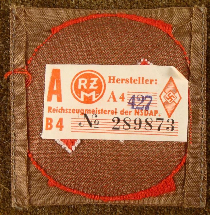 ORIGINAL HITLER YOUTH SLEEVE PATCH