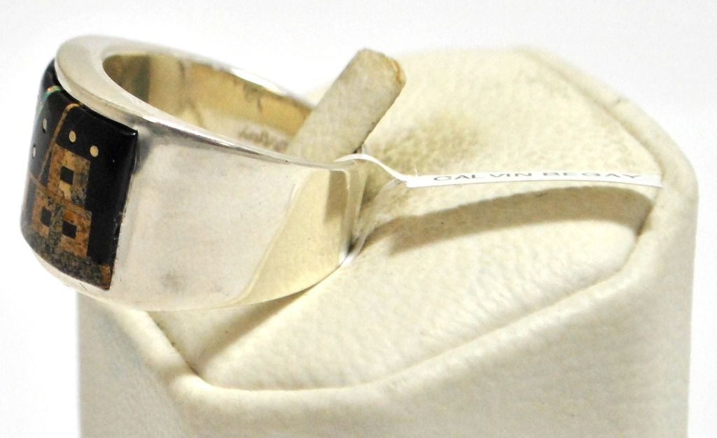 Navajo Multi-Stone Night Sky Pueblo Inlay Sterling Silver Men's Ring ...