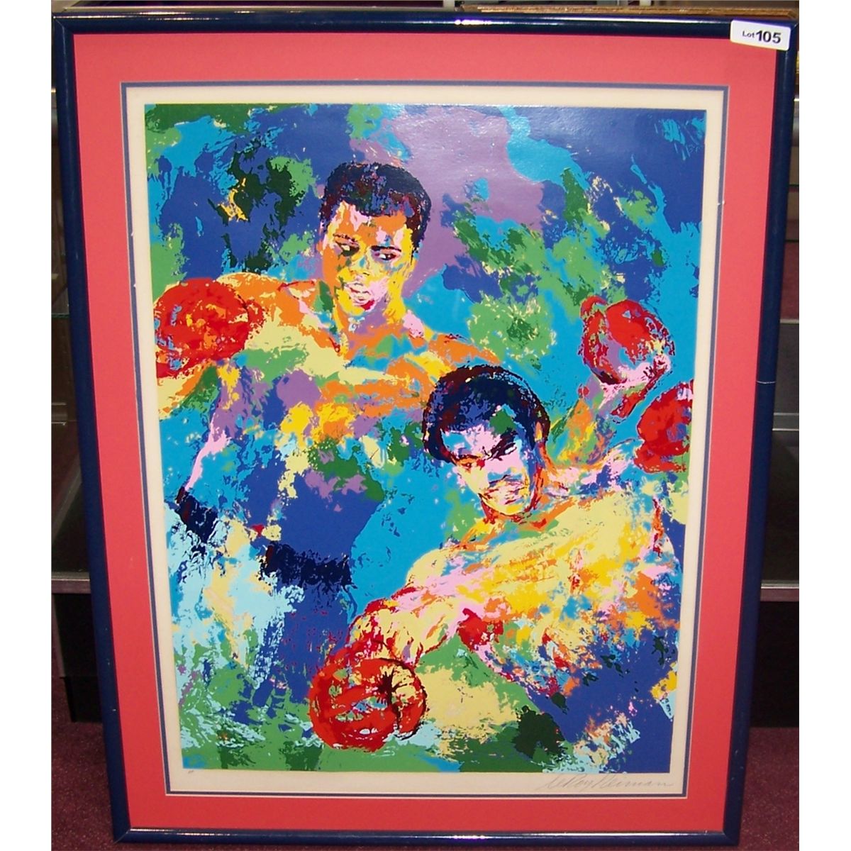 LeRoy Neiman "ALI-FOREMAN ZAIRE" 1974 ARTIST PROOF Hand signed serigraph
