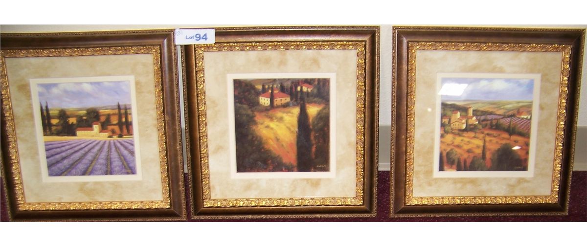 Three J. Wiens Fine Art Prints, Nicely Framed.