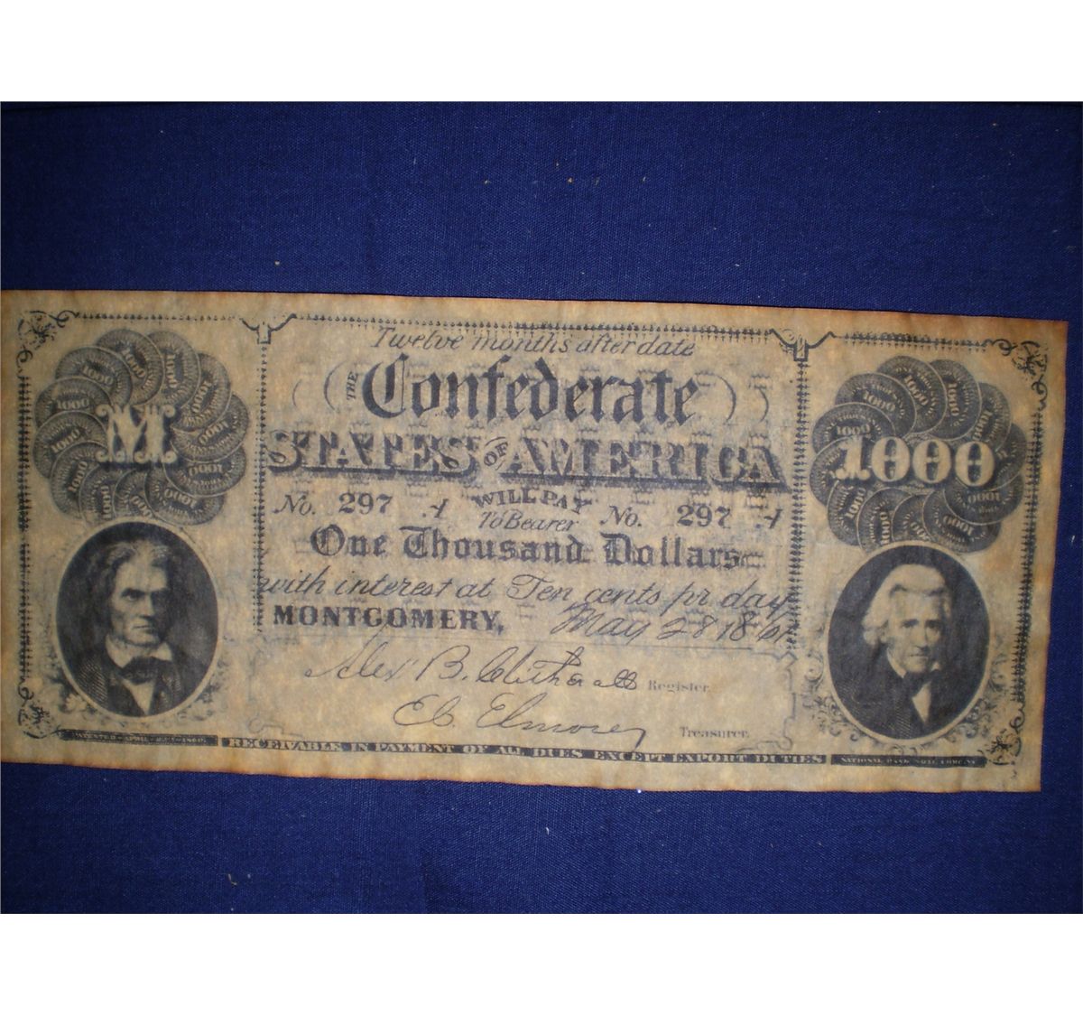 $1000.00 bill 1861