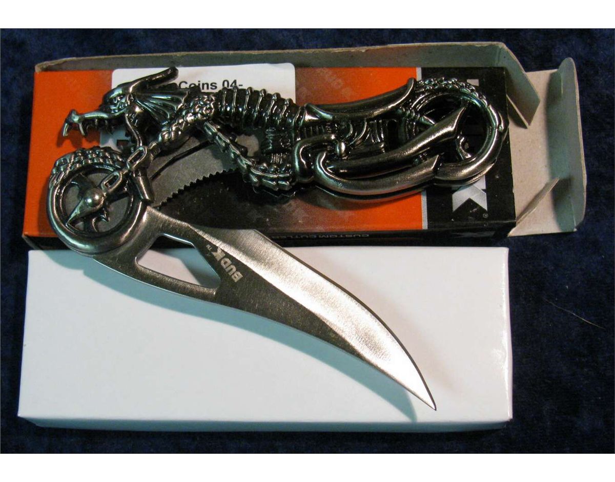 1100. BudK Dragon Motorcycle Knife Folding Knife.