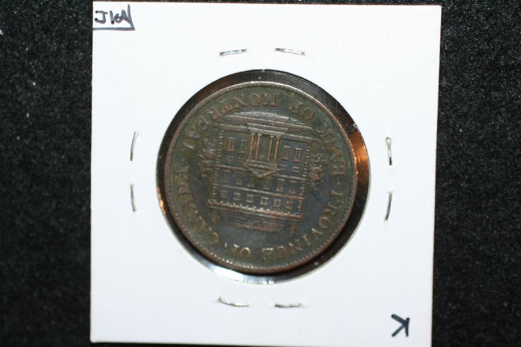 1844 Canada Half Penny Bank Token