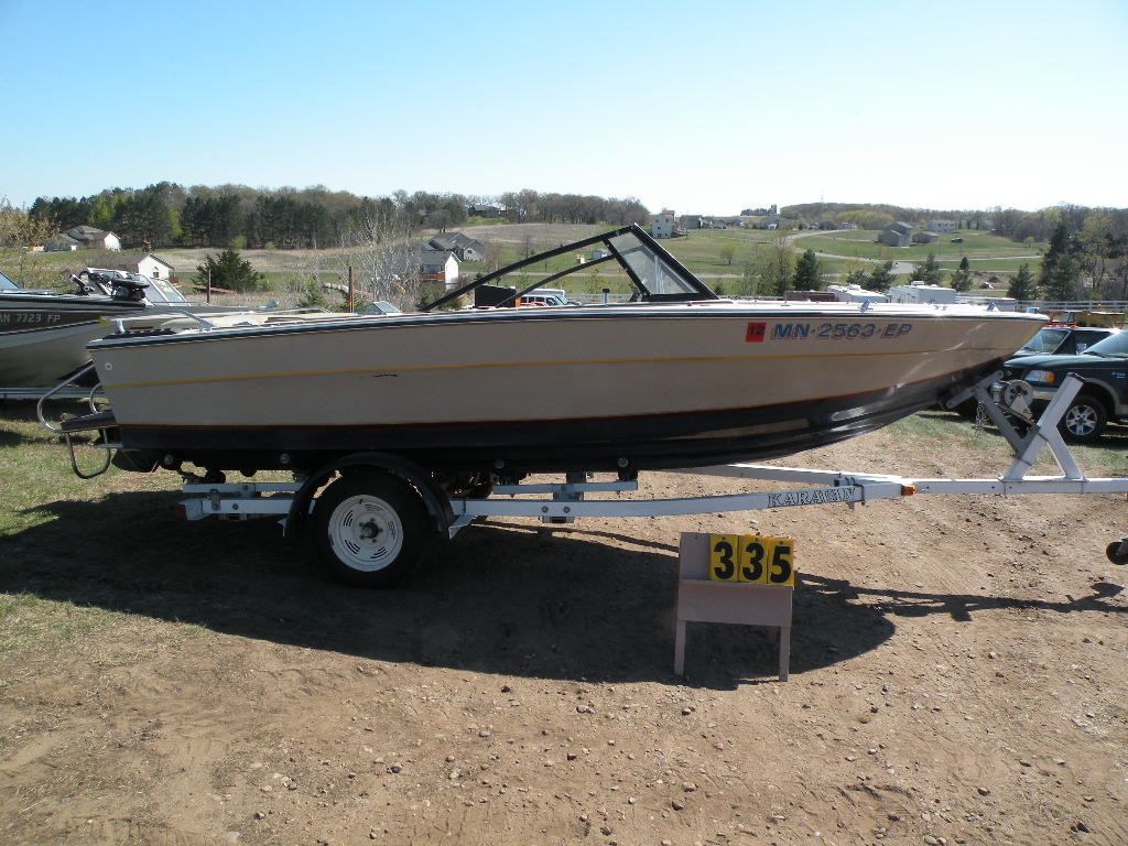 1983 Galaxy 18 ft boat 120ho mercruser w/1990 Karavan trailer SN ...