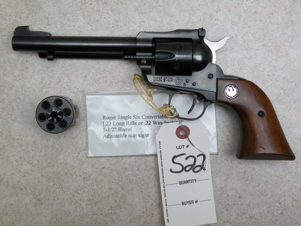 Ruger Single Six Convertible 22 LR or 22 WIN MAG revolver SN- 6073035