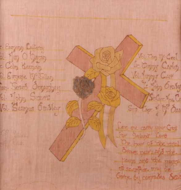 1973: Long Kesh prisoner art handkerchiefs