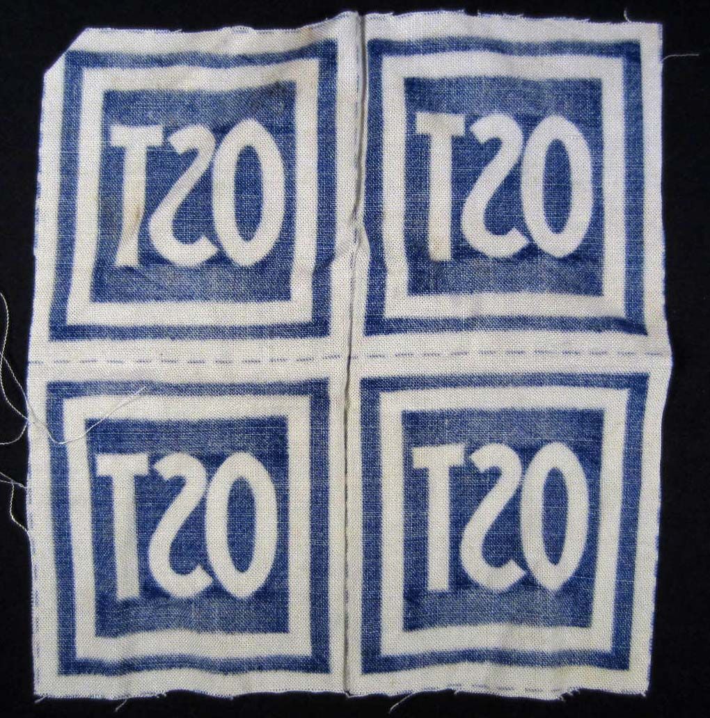 SHEET OF 4 GERMAN NAZI HOLOCAUST OST PATCHES