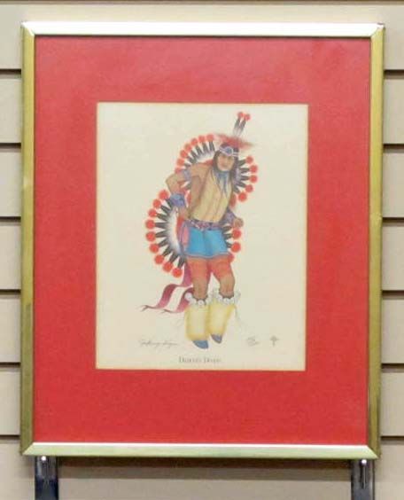 JOHNNY TIGER SIGNED AND NUMBERED NATIVE AMERICAN INDIAN PRINT "DANCER'S ...