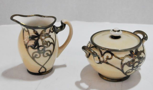 4 piece Lenox silver overlay coffee & tea set