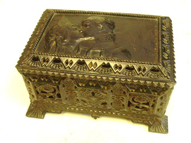 Russian cast iron jewel casket