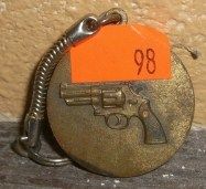 Smith & Wesson Very Old Vintage Key Chain with picture of Revolver and ...