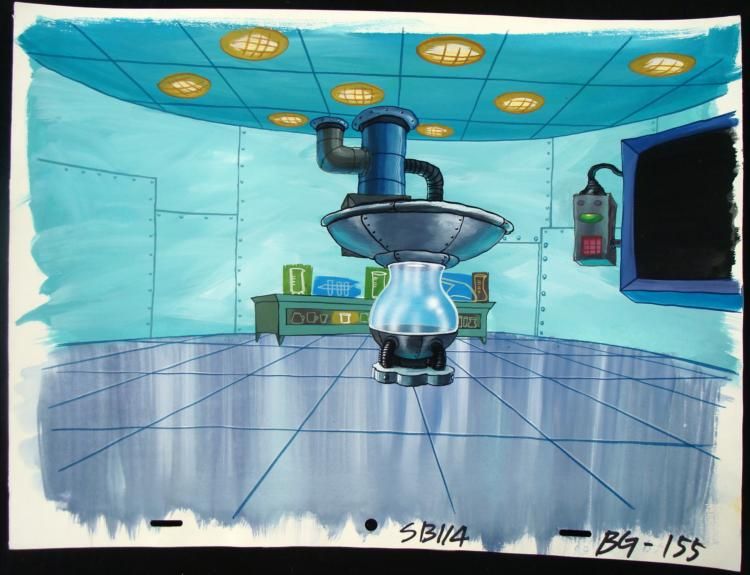 Control Room Original Background Production Spongebob