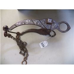 Vintage Garcia Inlaid Silver Bit