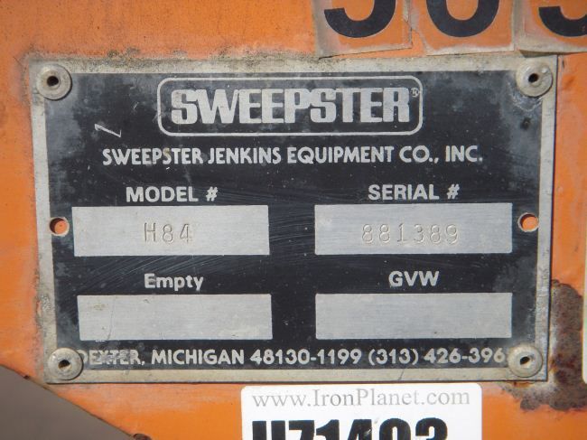 1988 Sweepster H84 S/A Towable Sweeper