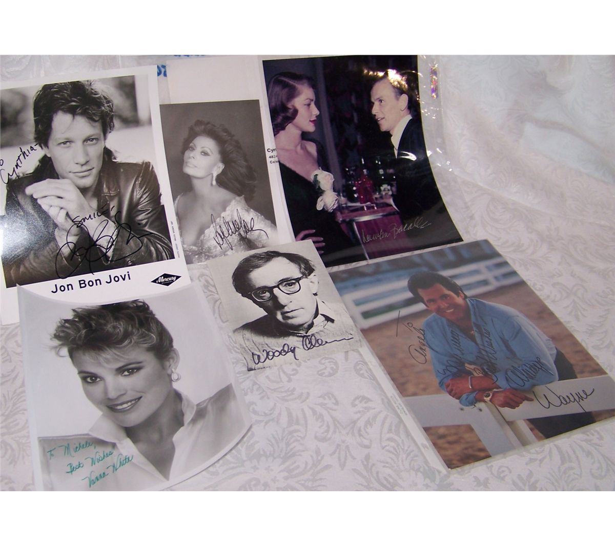Six Celebrity Signed Pictures.
