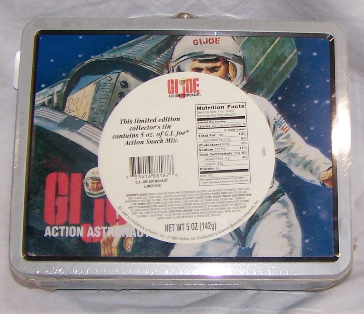 GI JOE ACTION ASTRONAUT LUNCH BOX COLLECTORS TIN, UNOPENED