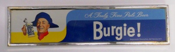 Burgie Beer sign