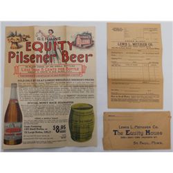 Pre Prohibition Beer & Whiskey Advertising - Minnesota
