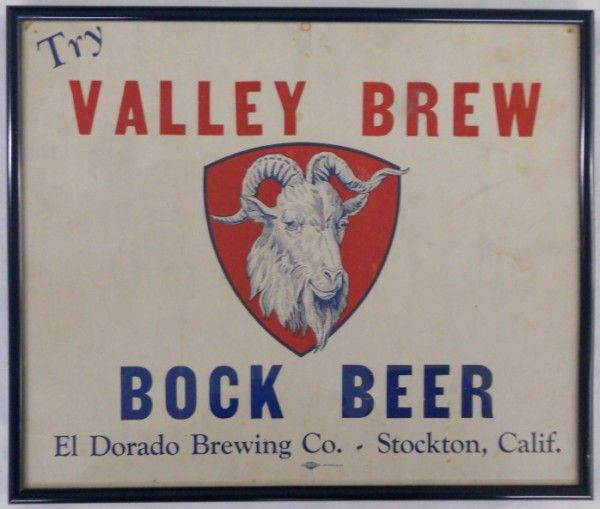 Valley Brew Bock Beer Sign