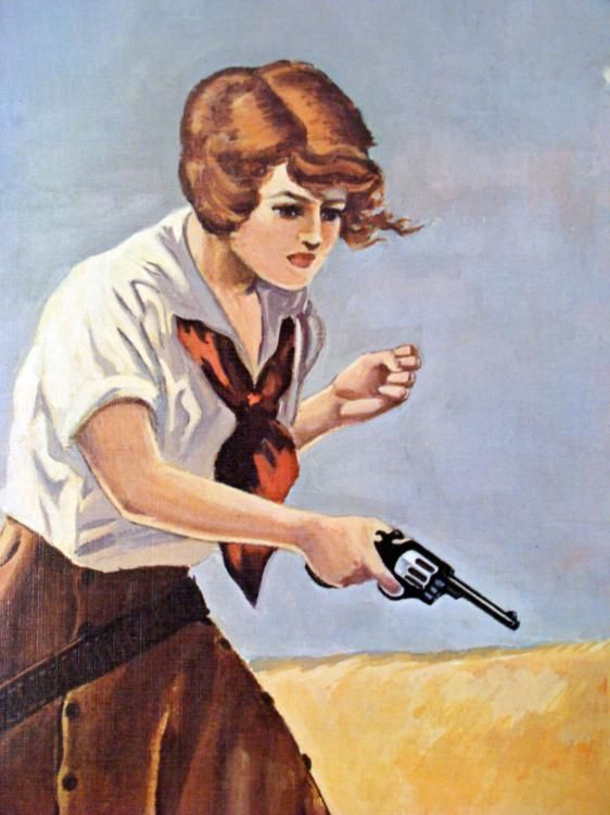Colt Vintage Gun Advertising Poster Lady & Tiger
