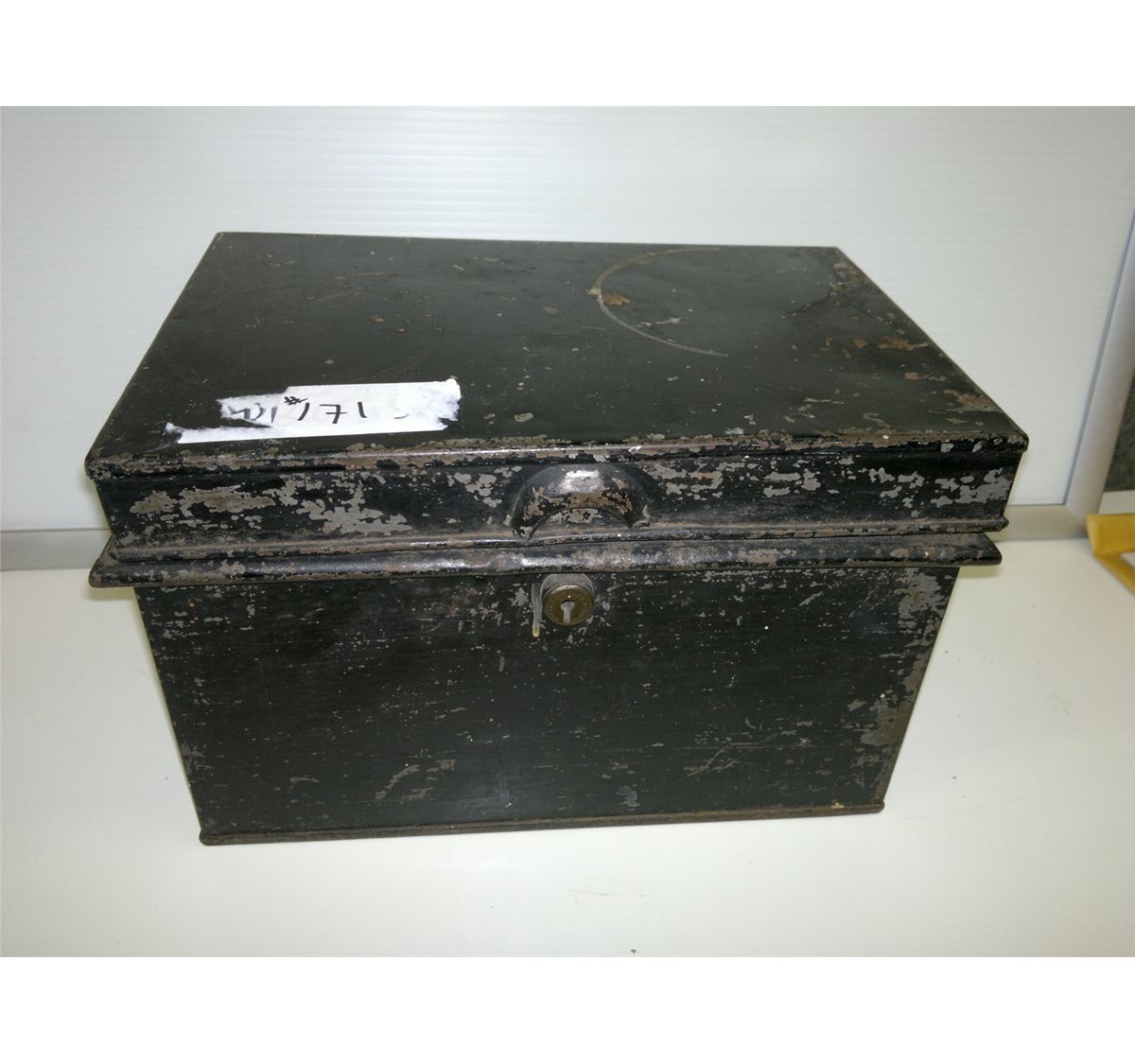 Antique Lock Box L 13in W 9in H 8in