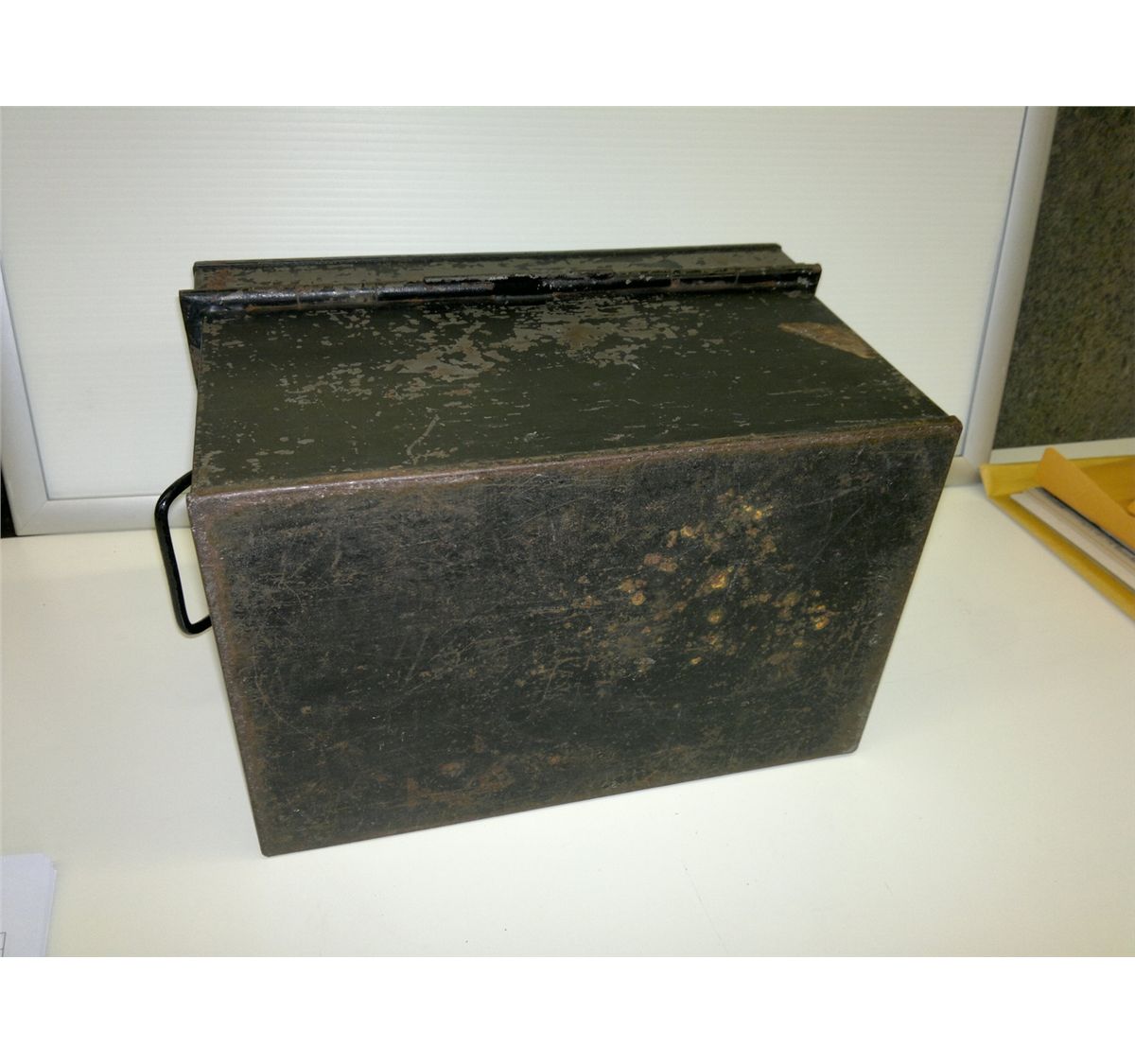 Antique Lock Box L 13in W 9in H 8in