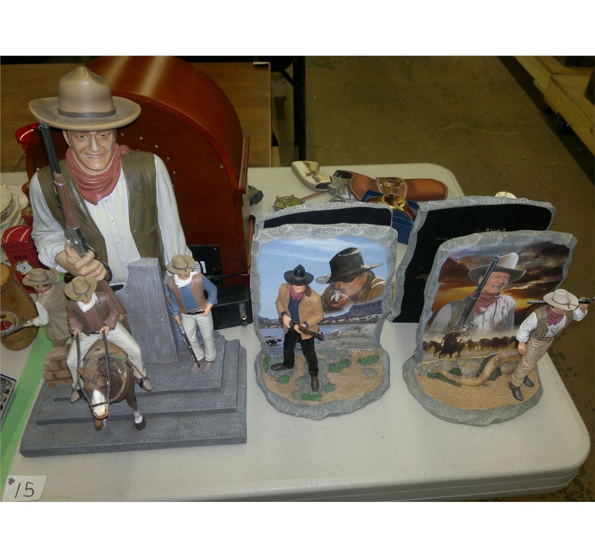 John Wayne Memorabilia Radio, Book ends, watches