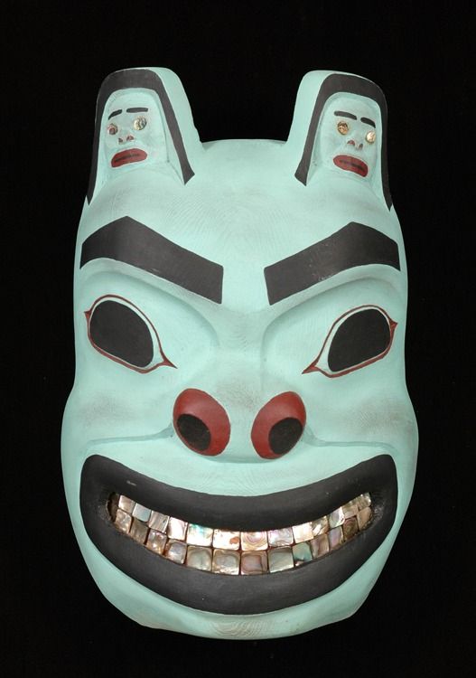 Tlingit Bear Mask - Signed Illegibly 12" H. 8" W. Fine Condition